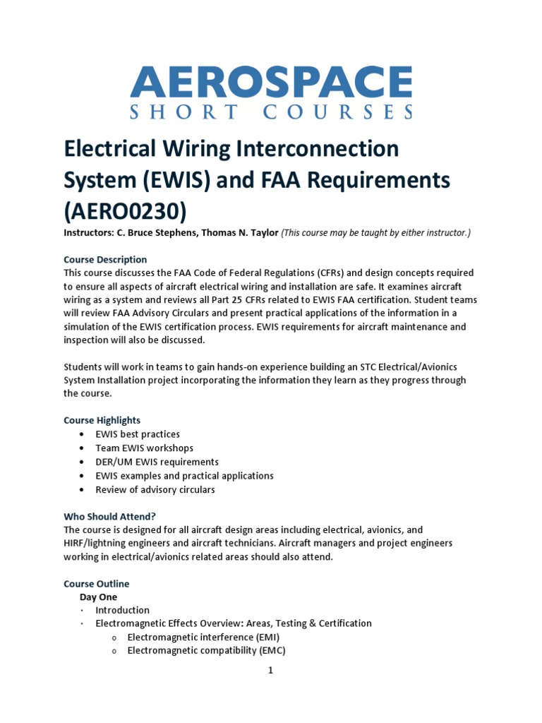 EWIS & FAA Requirements | Download Free PDF | Electrical Engineering ...
