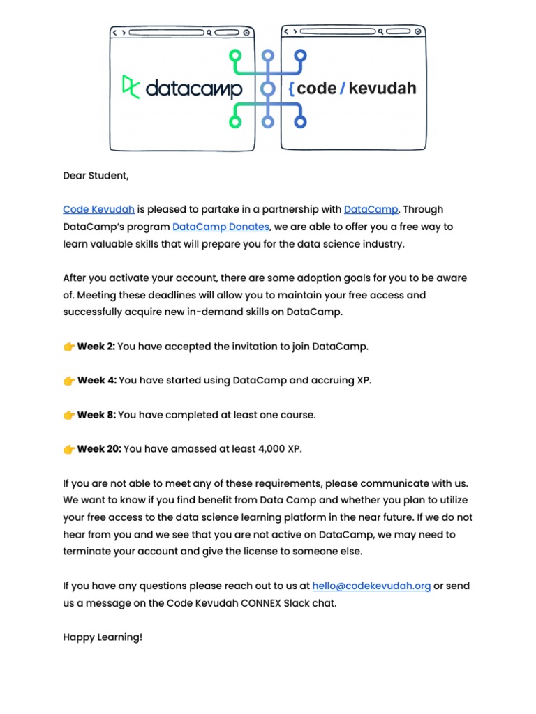 Code Kevudah+DataCamp Timeline of Adoption Goals | PDF