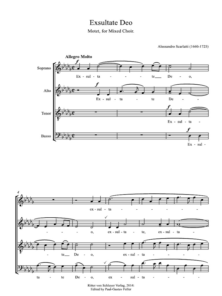 Exultate Deo Scarlatti | PDF