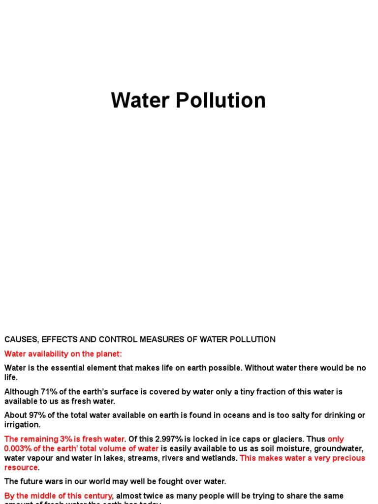 Water Pollution | PDF | Groundwater | Water