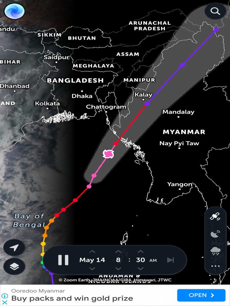Super Cyclonic Storm Mocha LIVE Tracker, Updates & Forecast Zoom Earth ...