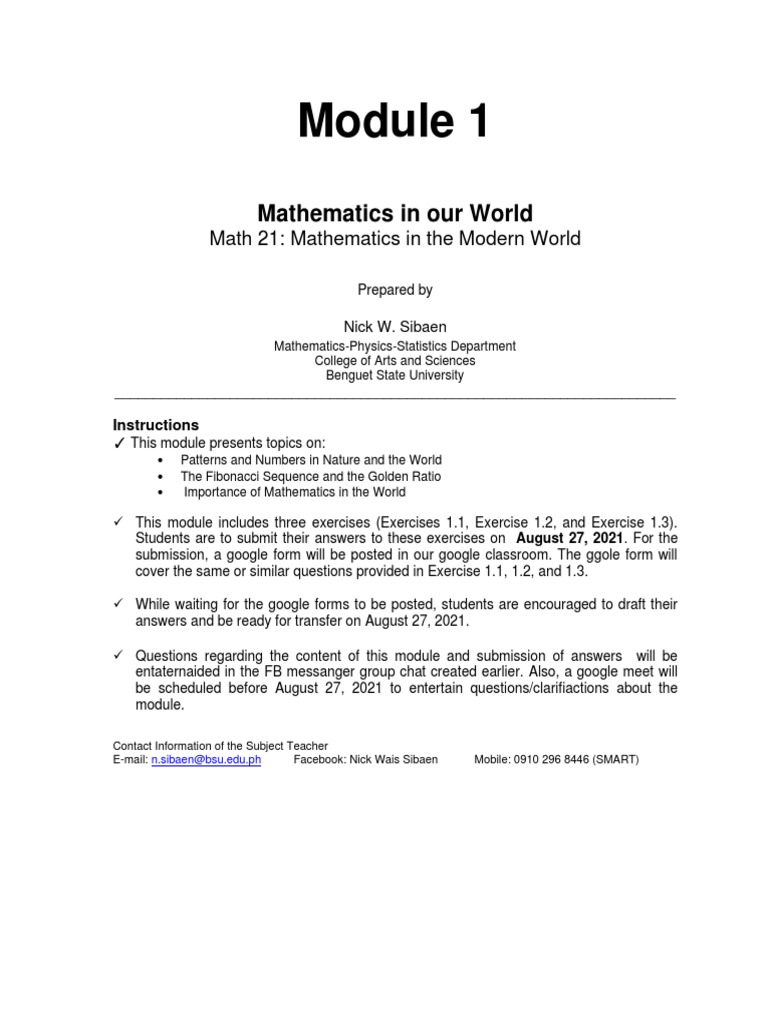 Module 1.MMW | PDF | Fractal | Pattern