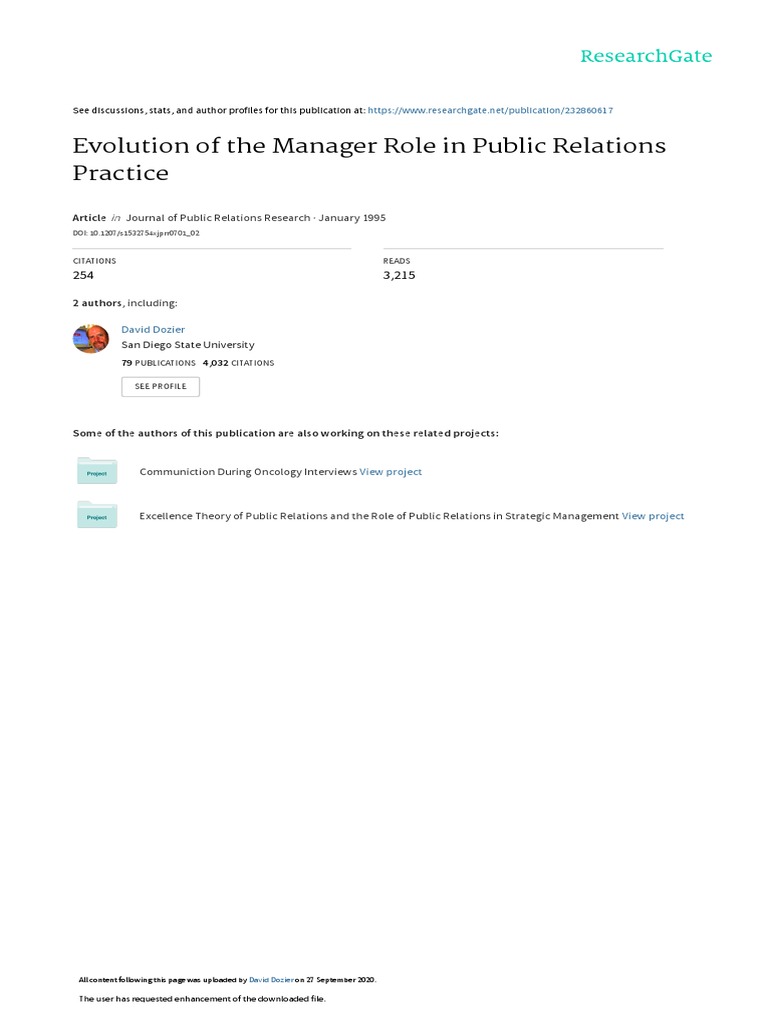 DOZIERBROOMEvolutionof MRG Role | PDF | Factor Analysis | Decision Making