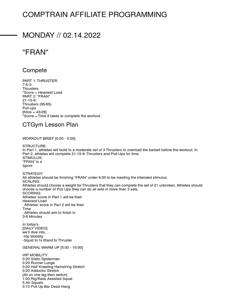 Comptrain-Gym 14.02 A 06.03.2022 | PDF | Kettlebell | Osteoporosis