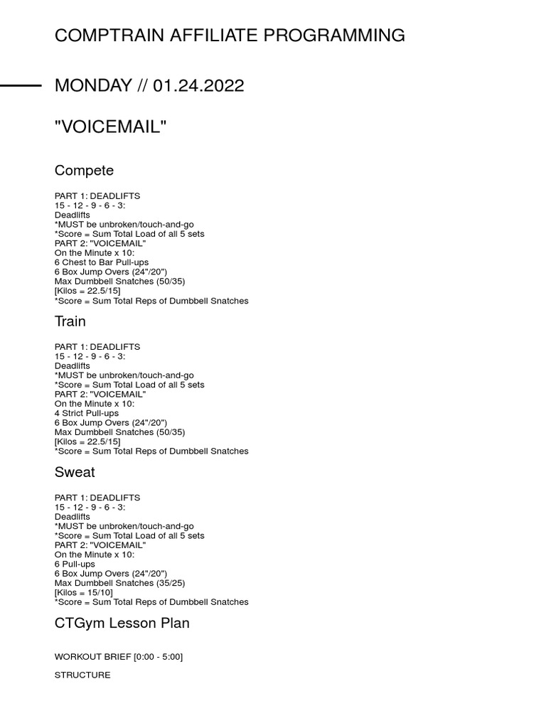 Comptrain Gym Clipboard | PDF | Physical Fitness | Strength Training