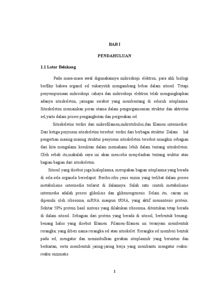 Struktur dan Fungsi Sitoskeleton Sel Eukariotik | PDF | Kesehatan Holistik