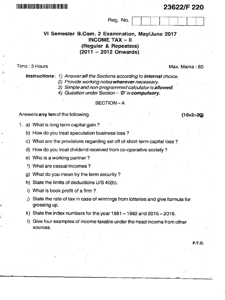 Vi Sem QP 2017 | PDF