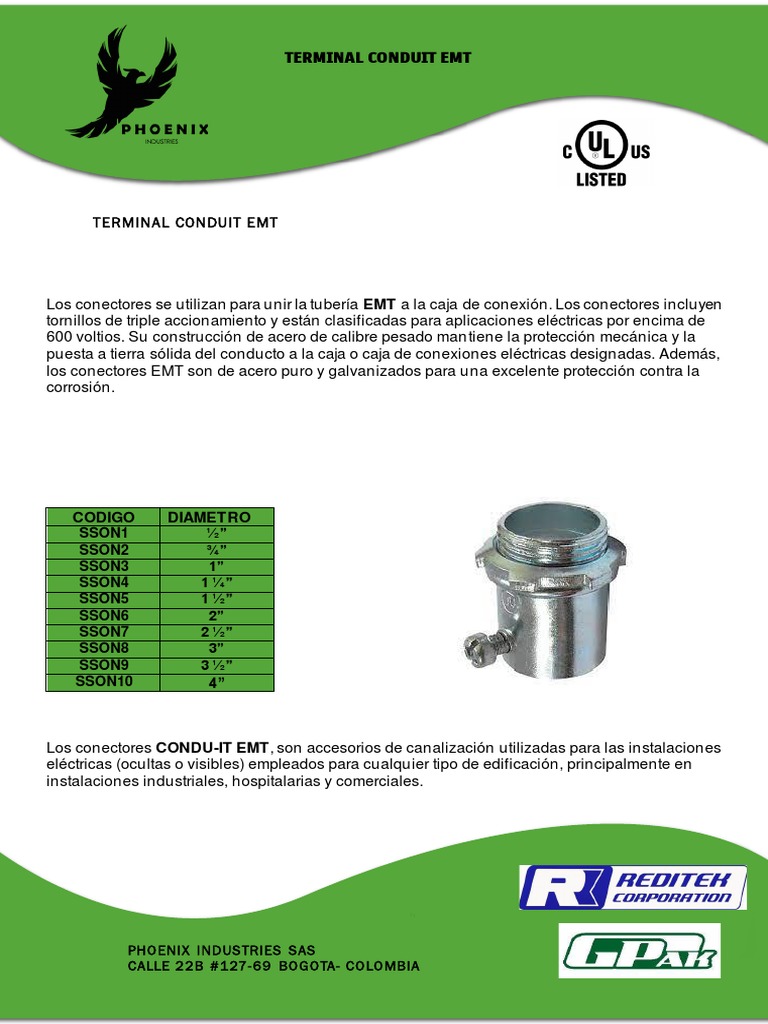 Ficha Tecnica Terminal Emt | PDF