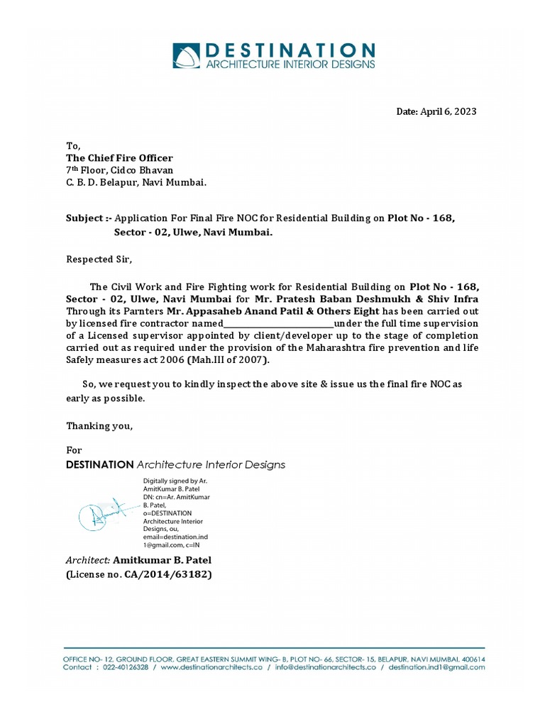 Application - Fire Noc | PDF