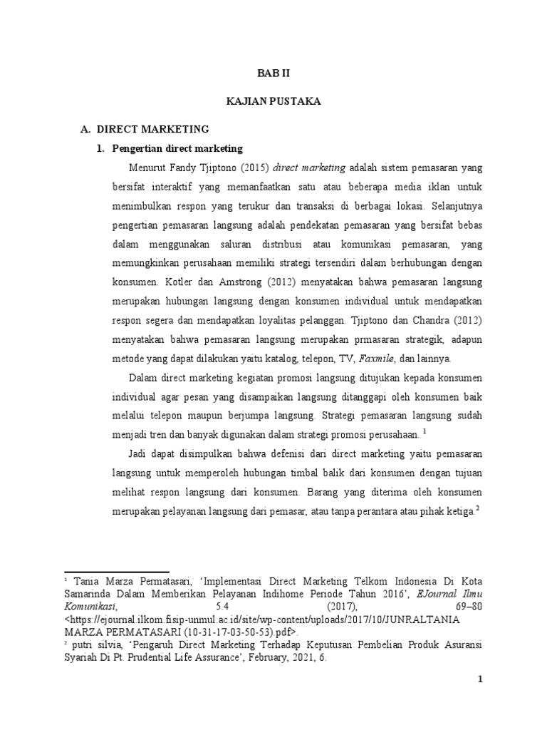 Bab 2 Kajian Pustaka. | PDF