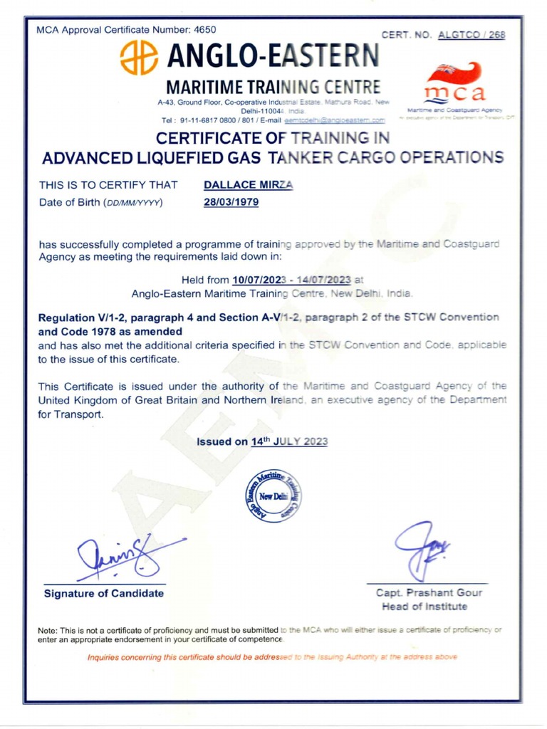 Advanced Liquefied Gas Tanker Cargo Operations | PDF