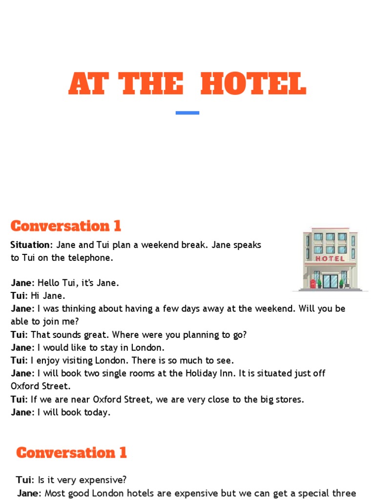 At The Hotel | PDF | Hotel | Restaurants
