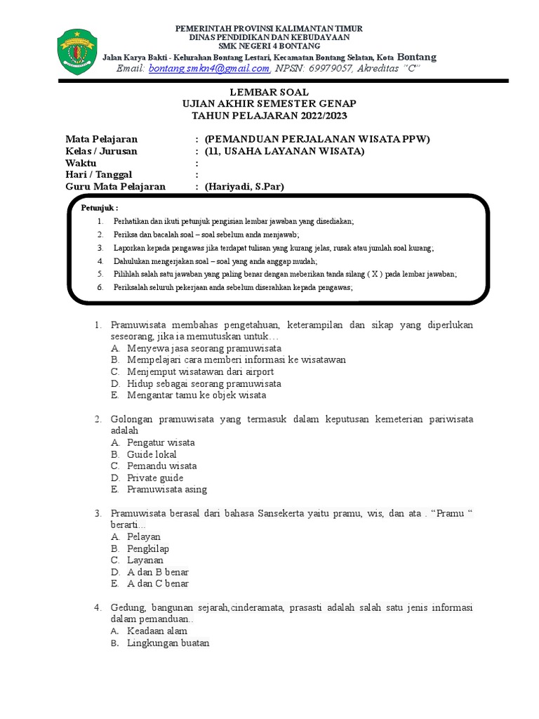 PPW Genap Kelas 11 Ulw | PDF