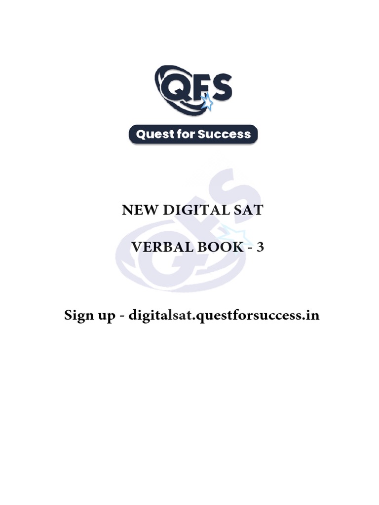 QFS DSAT Verbal Student's | PDF