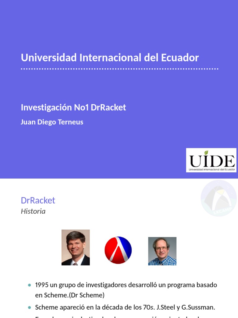 Investigaci N N1 DrRacket Juan Diego Terneus | PDF