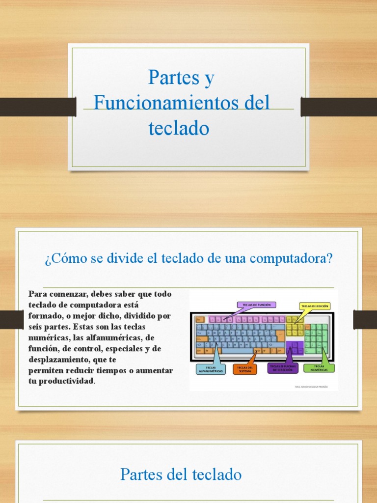 Partes y Funcionamientos Del Teclado | PDF | Teclado | Microsoft Word