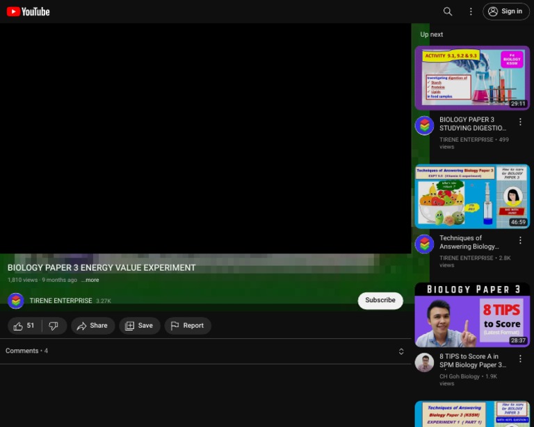 Biology Paper 3 Energy Value Experiment - Youtube | PDF