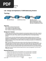 11.10.2 Lab - Design and Implement A VLSM Addressing Scheme | PDF | Computer Network | Ip Address