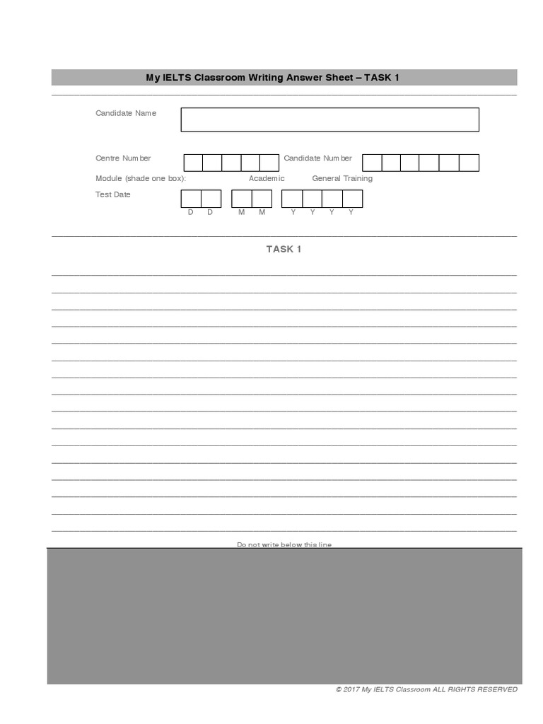 016 - Task 1 - My IELTS Classroom Writing Answer Sheet | PDF ...