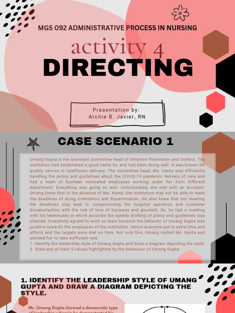 Administrative Process of Nursing - Directing | PDF | Leadership | Empowerment