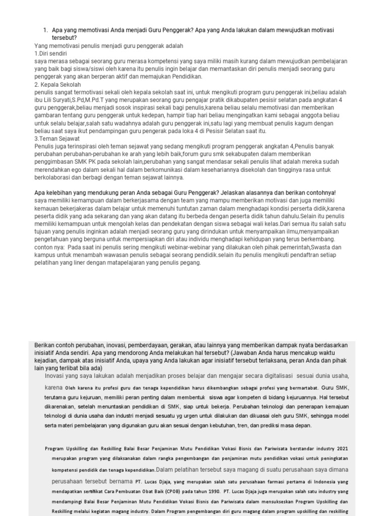 Esai CGP Angkatan 9 Nela Yulianti | PDF