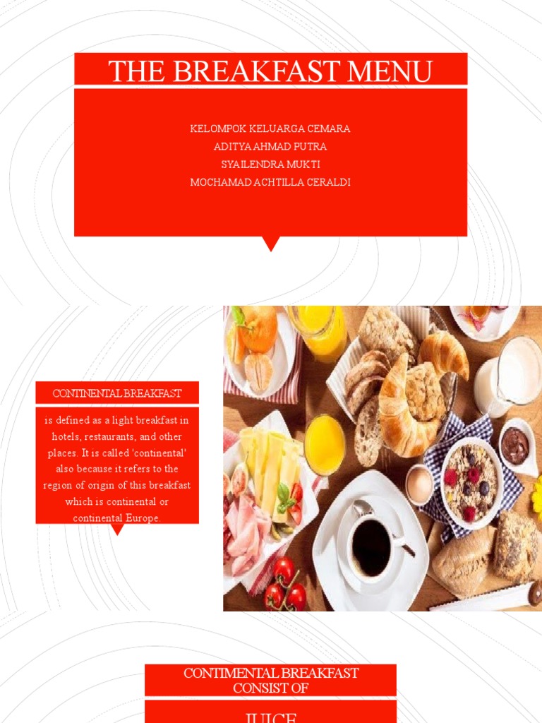 The Breakfast Menu | PDF