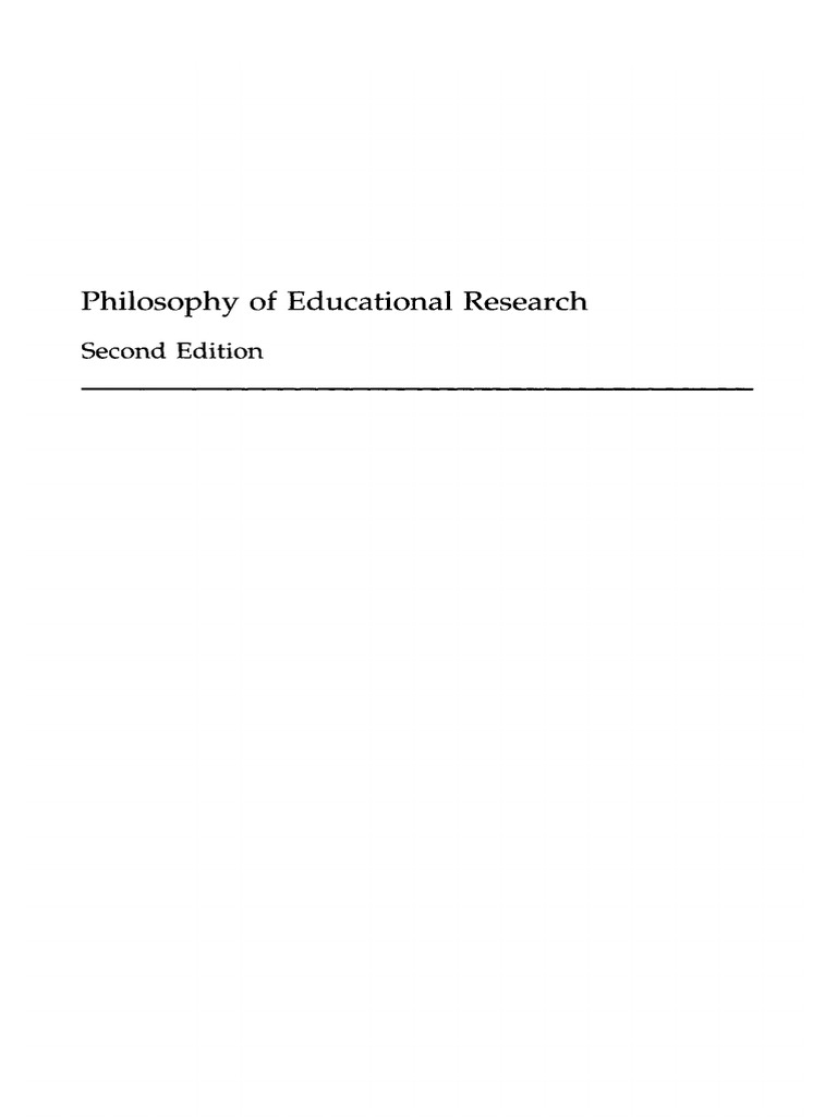 Richard Pring - Philosophy of Educational Research-Continuum (2004) | PDF