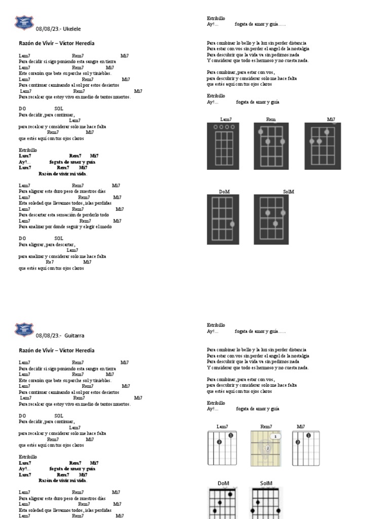 Razón de Vivir Guitarra | PDF