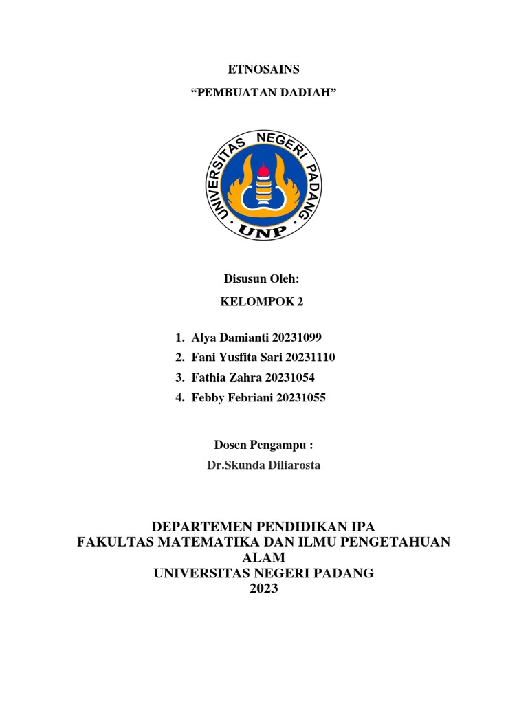 KLP 2 Etnosains Pembuatan Dadiah-1 | PDF