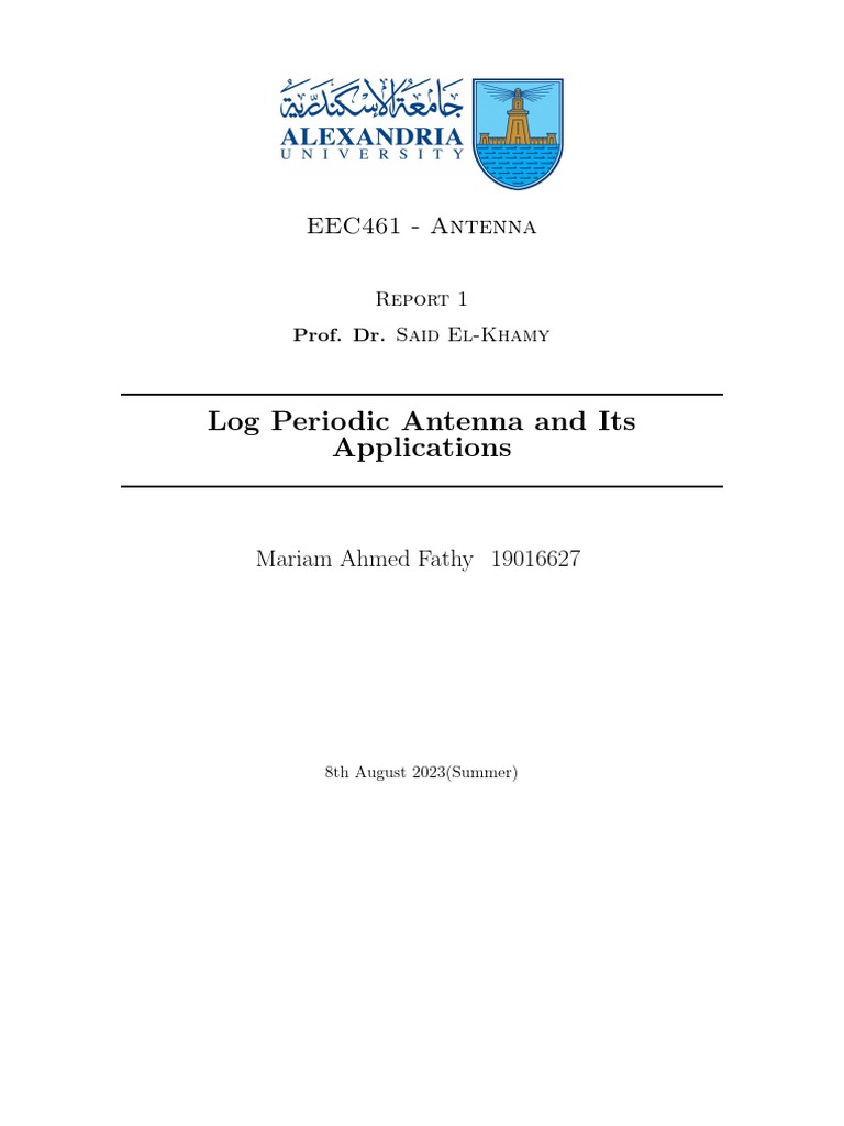 Log Periodic Antenna Overview and Design | PDF | Antenna (Radio ...