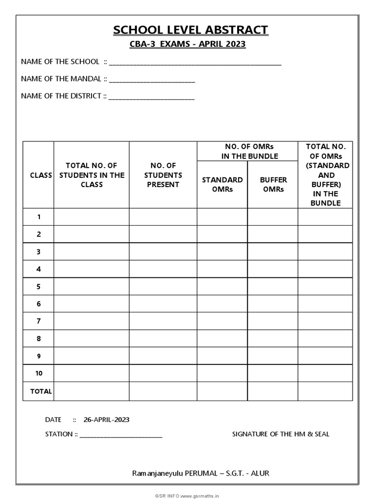 CBA 3 FORMS APR 2023 Empty | PDF