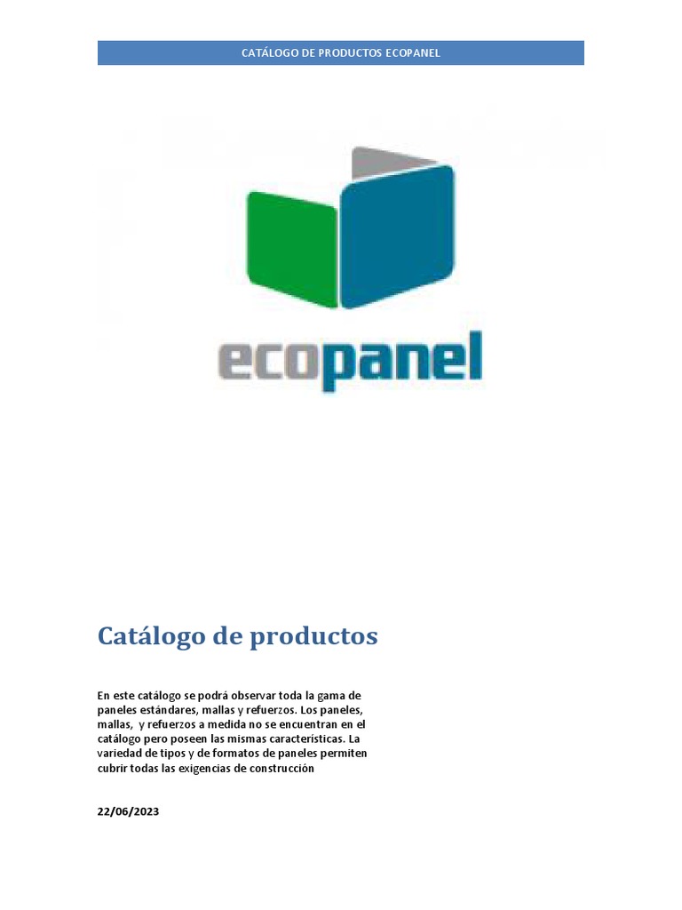 Catálogo de Productos Ecopanel | PDF | Hogar, jardinería y bricolaje