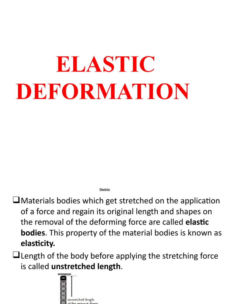 Chapter 6 Elastic Deformation | PDF