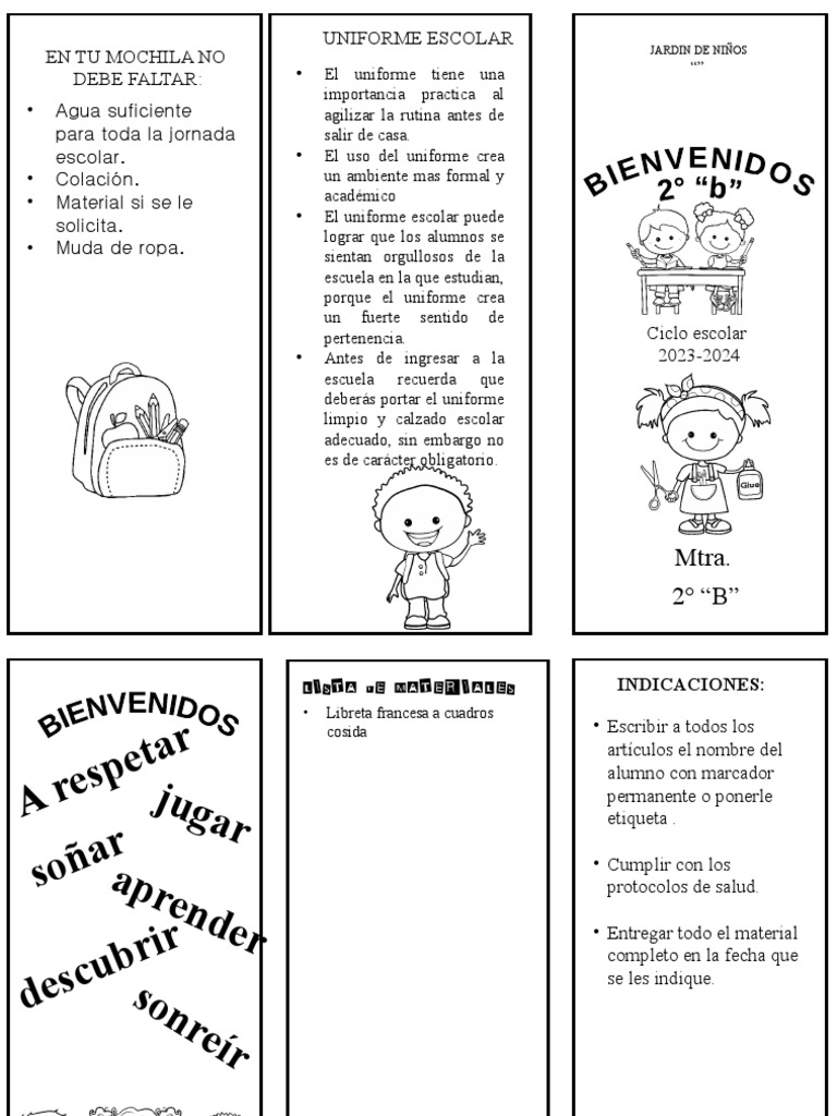 Triptico Con Lista de Material de PLAY DOH | PDF