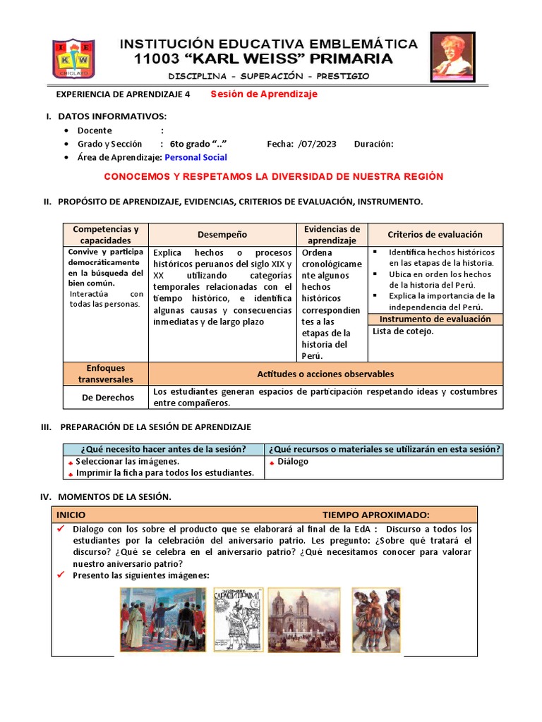 Sesión 3 Reconocemos Las Etapas de Nuestra Historia | PDF