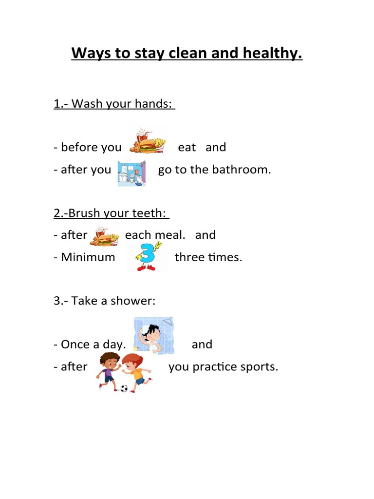 Ways To Stay Clean and Healthy | PDF