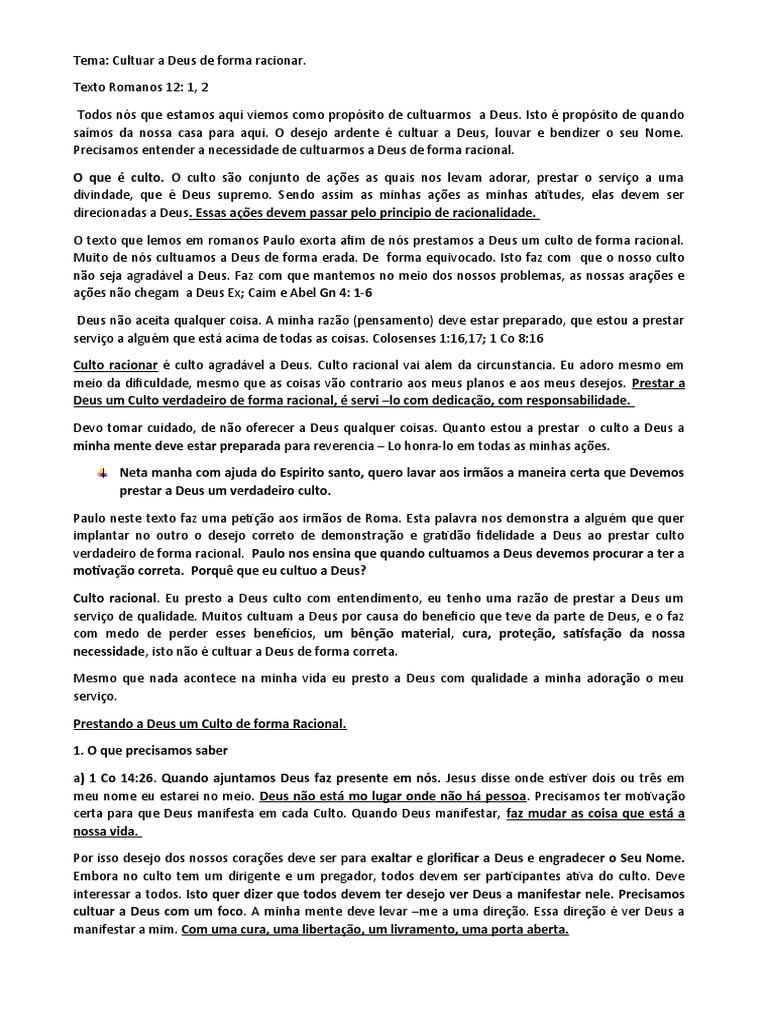 Culto Racional | PDF