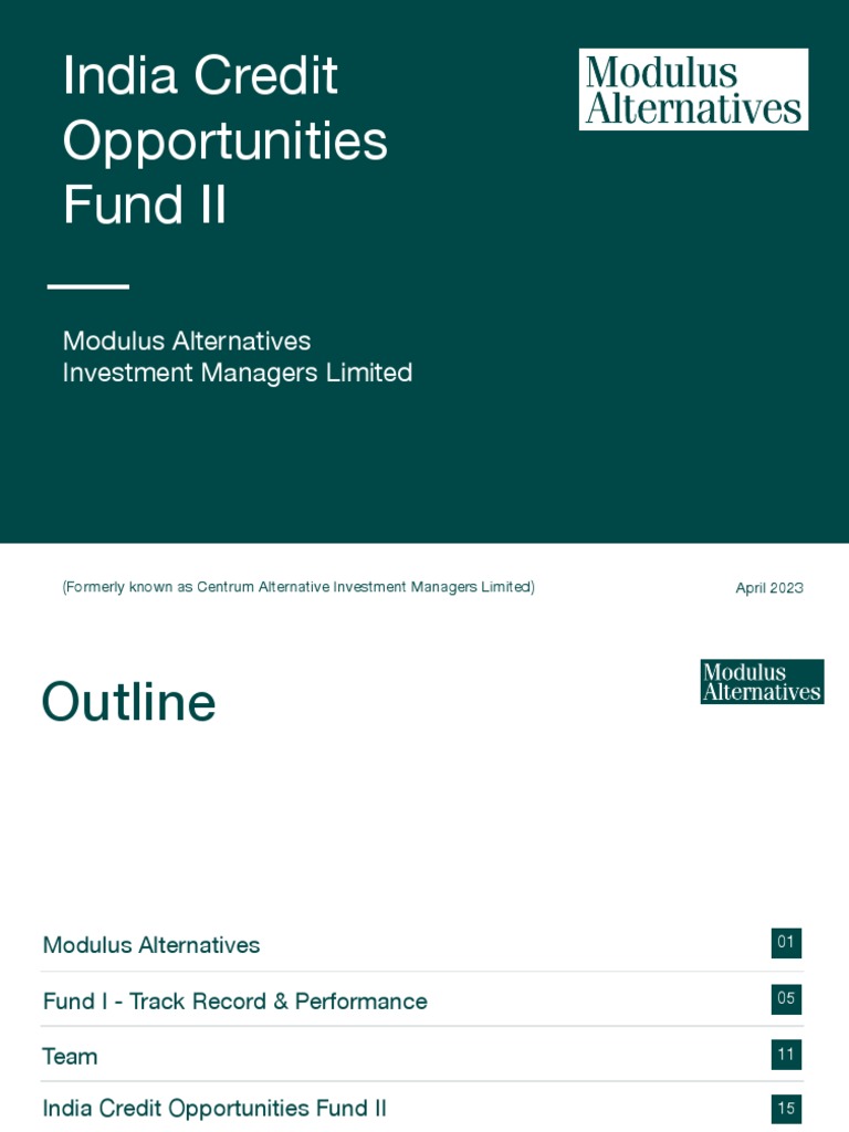 ICOF II Presentation | PDF | Banks | Investing