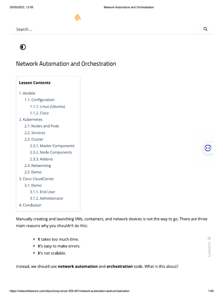 Network Automation and Orchestration | PDF