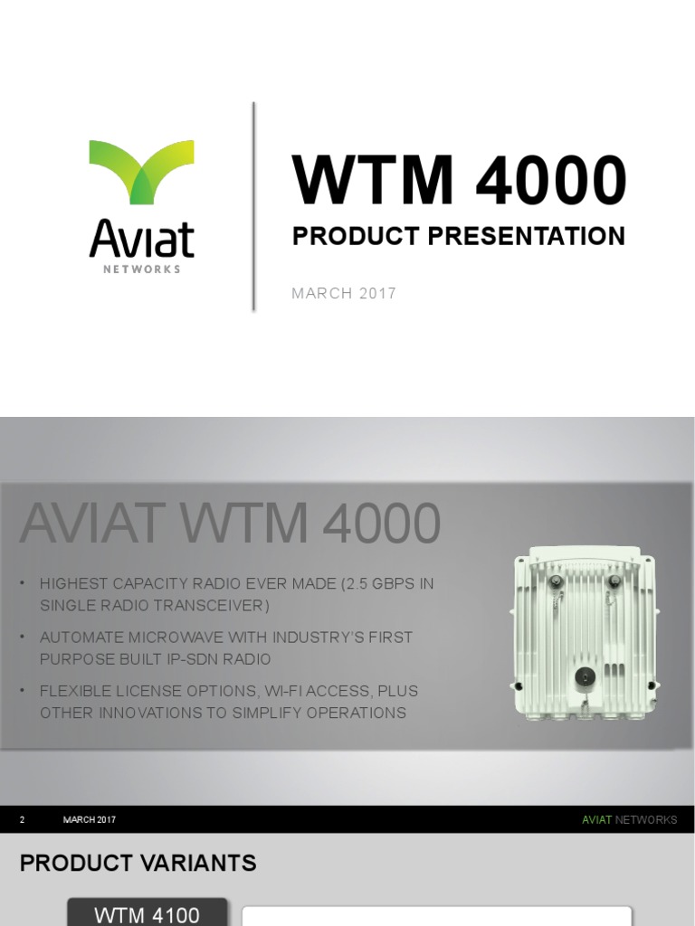 WTM 4000 Product Presentation | PDF | Bit Rate | Mimo