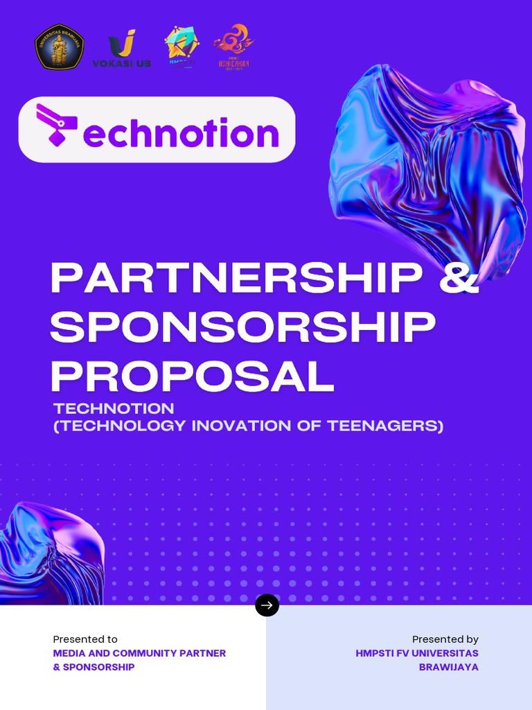 Partnership & Sponsorship Proposal Technotion | PDF