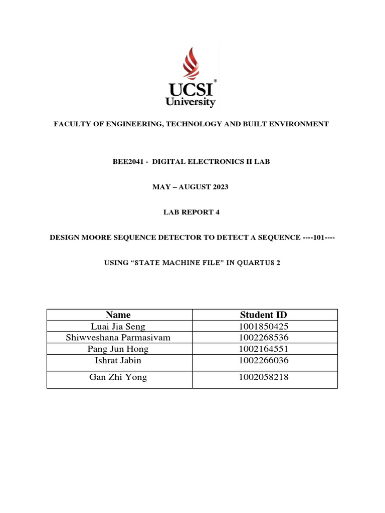 Digital Electronics II - Lab 4 | PDF | Hardware Description Language | Digital Electronics