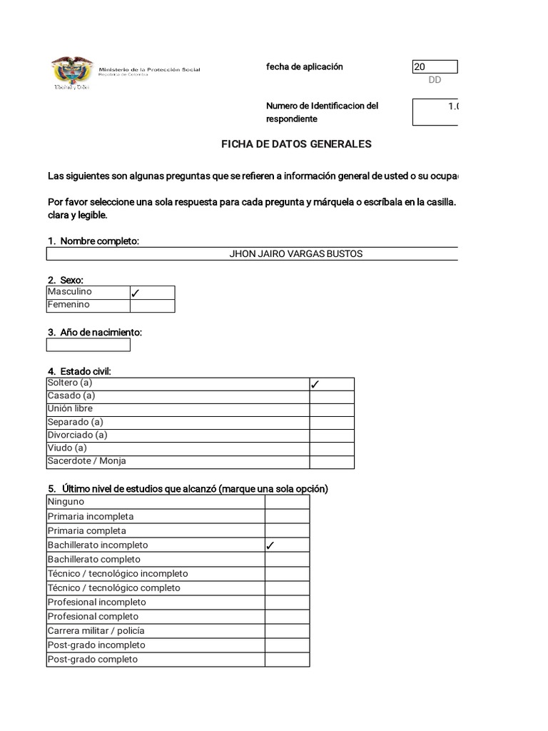 02 Ficha de Datos Generales | PDF | Crecimiento personal y profesional