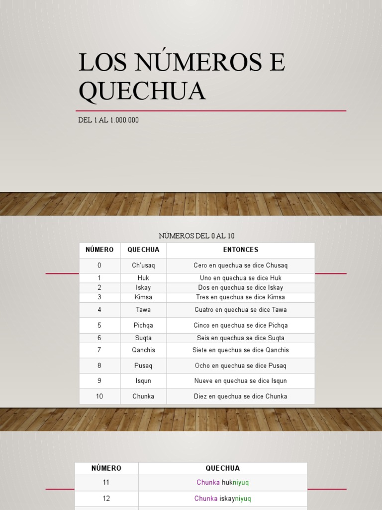 Los Números e Quechua | PDF