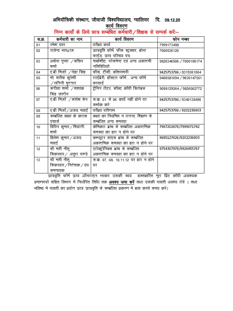 Work Division For Students | PDF