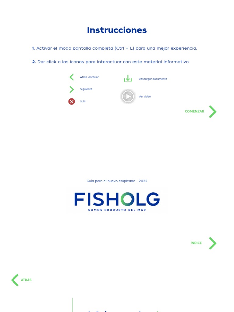 Fisholg - Guia para El Nuevo Empleado (08 de Setiembre Del 2022) | PDF
