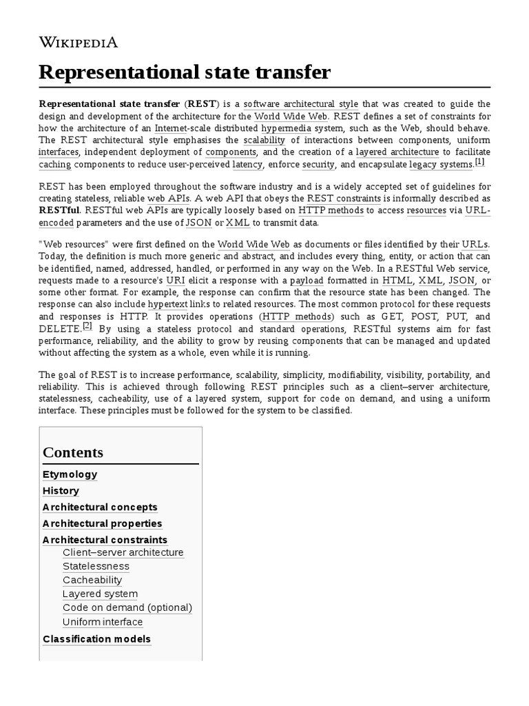 Representational State Transfer | PDF | Computers
