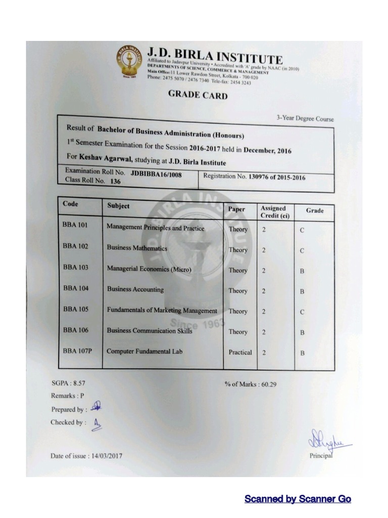 Bba Marksheets and Degree | PDF