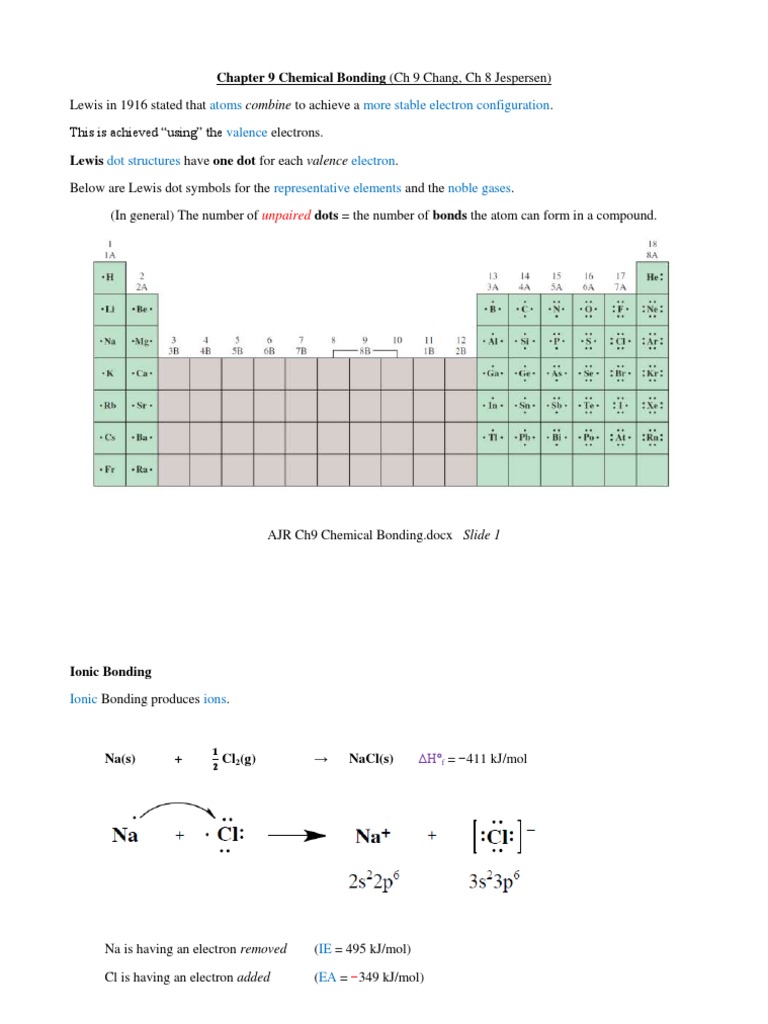 CP Ch9 | PDF | Ionic Bonding | Chemical Bond