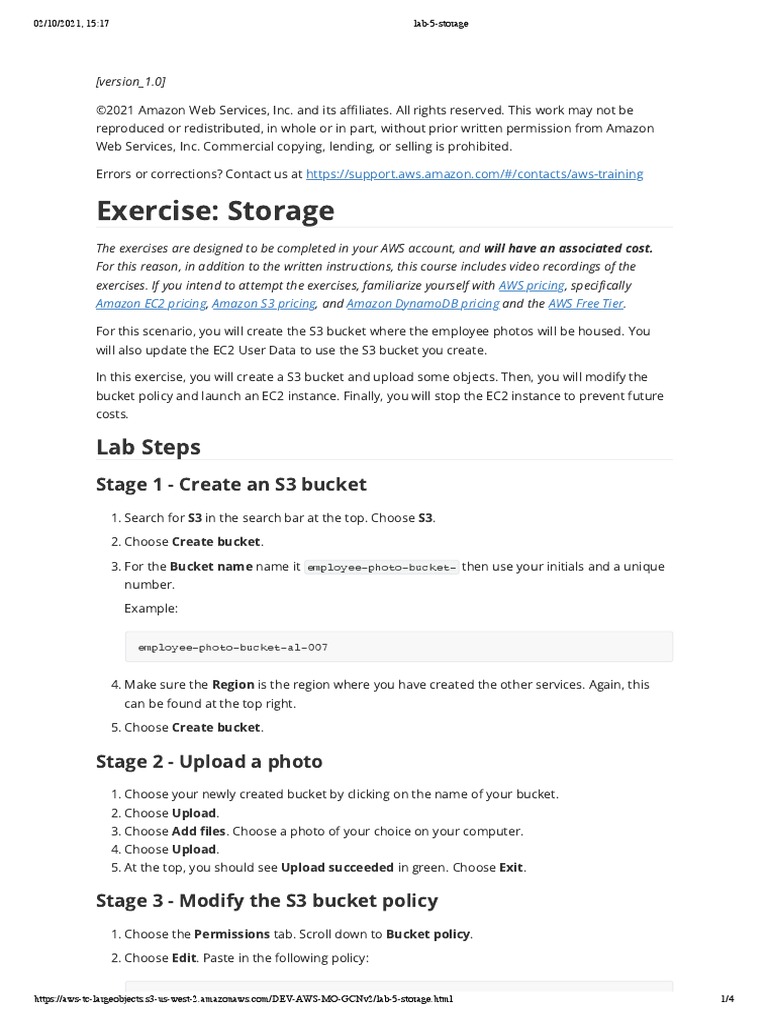 Lab 5 Storage | PDF | Internet | Software Engineering
